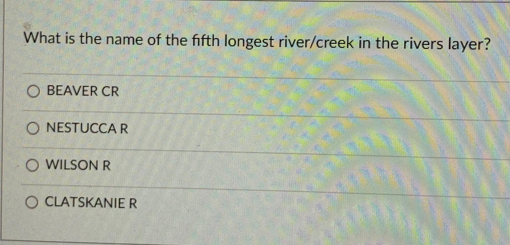 Solved What is the name of the fifth longest river/creek in | Chegg.com