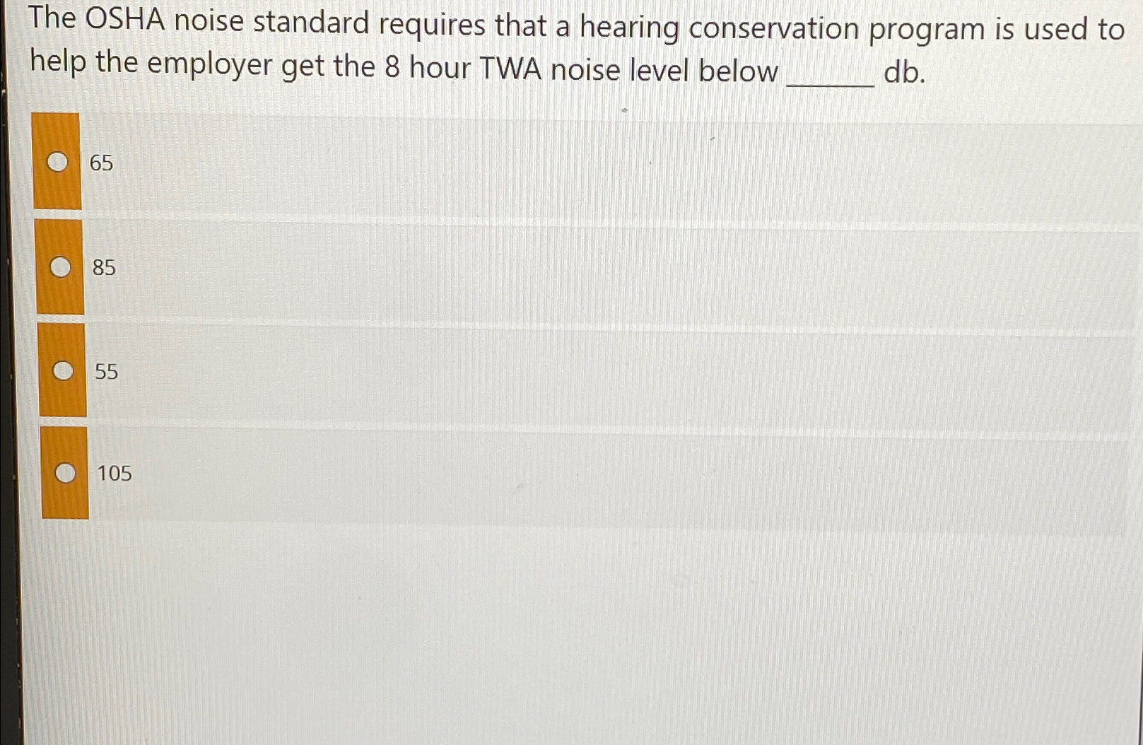Solved The OSHA noise standard requires that a hearing | Chegg.com