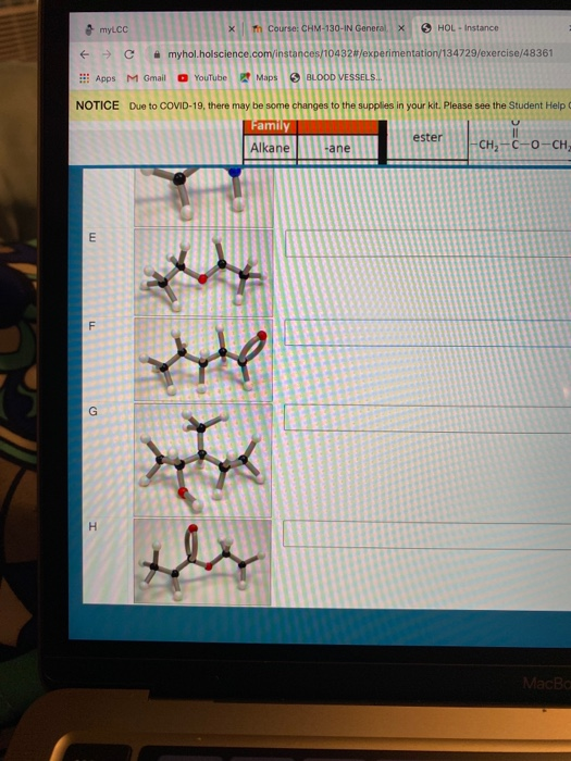 Solved X myLCC Th Course: CHM-130-IN General, X HOL - | Chegg.com
