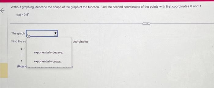 Solved Without graphing, describe the shape of the graph of | Chegg.com