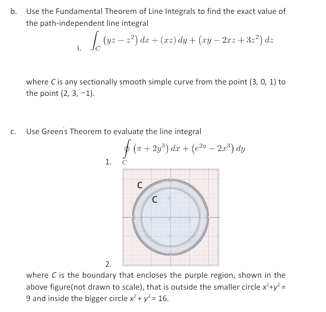 Solved b. Use the Fundamental Theorem of Line Integrals to | Chegg.com