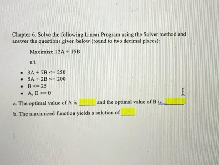 Solved Using excel This is the second part to the first | Chegg.com