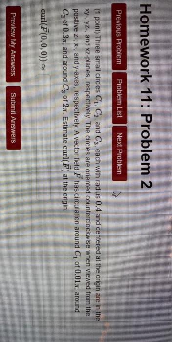 Solved Homework 11: Problem 2 Previous Problem Problem List | Chegg.com