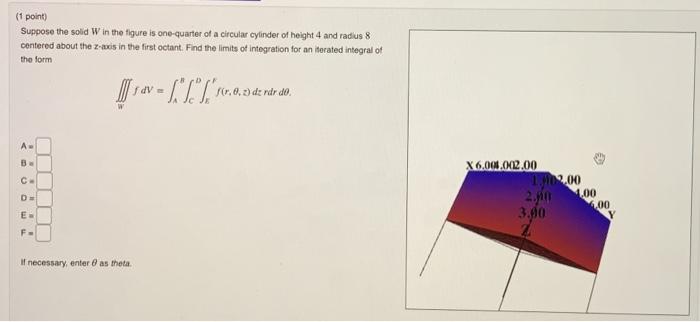 Solved (1 point) Find an equation for the paraboloid z = 2 - | Chegg.com