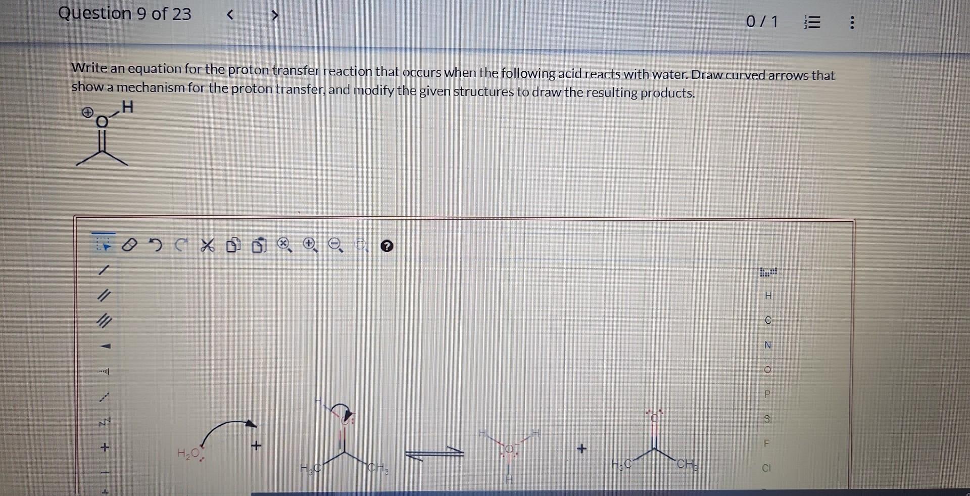 Solved Write An Equation For The Proton Transfer Reaction