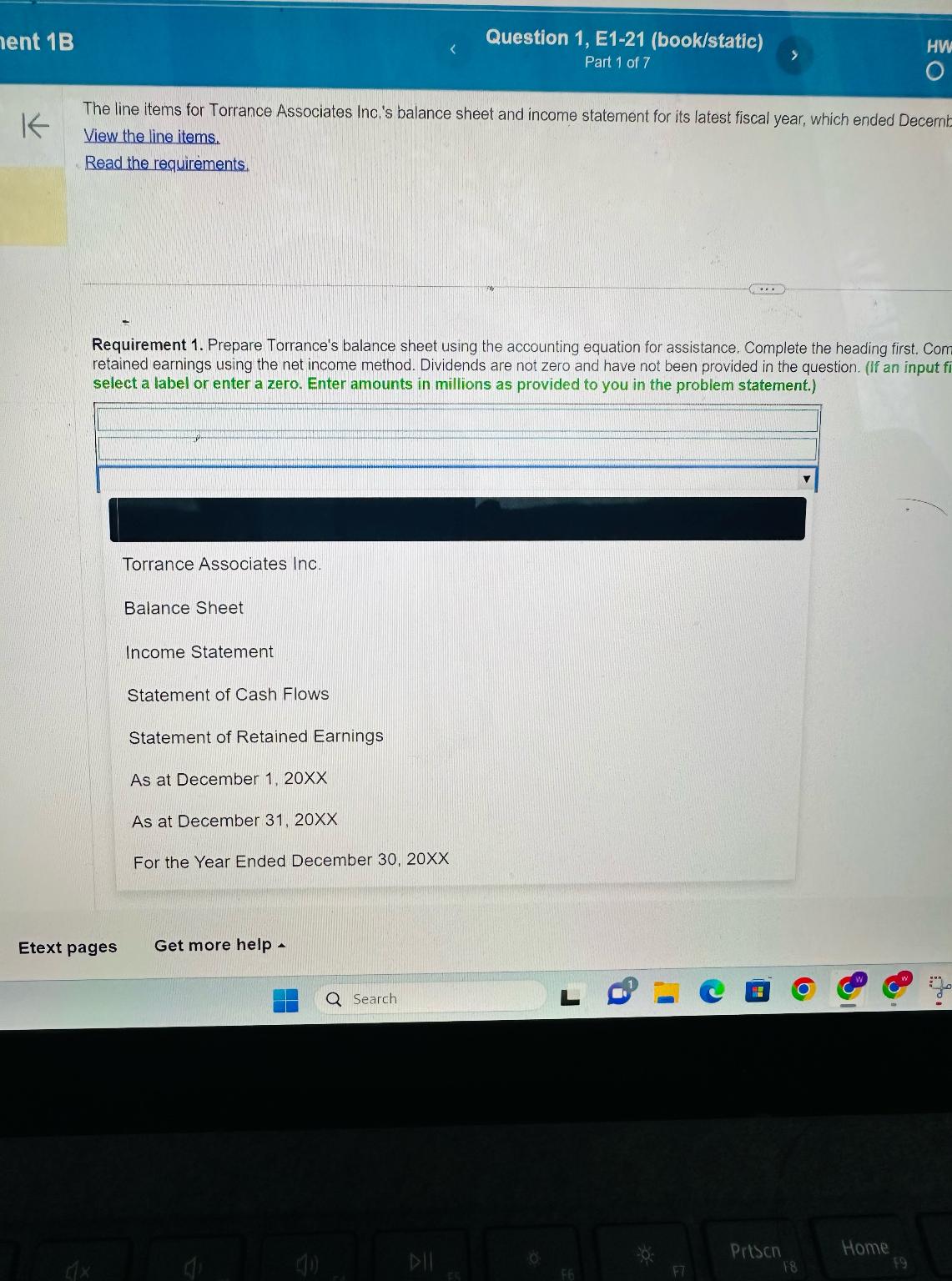 Solved ient 1BQuestion 1, ﻿E1-21 (book/static)Part 1 ﻿of | Chegg.com