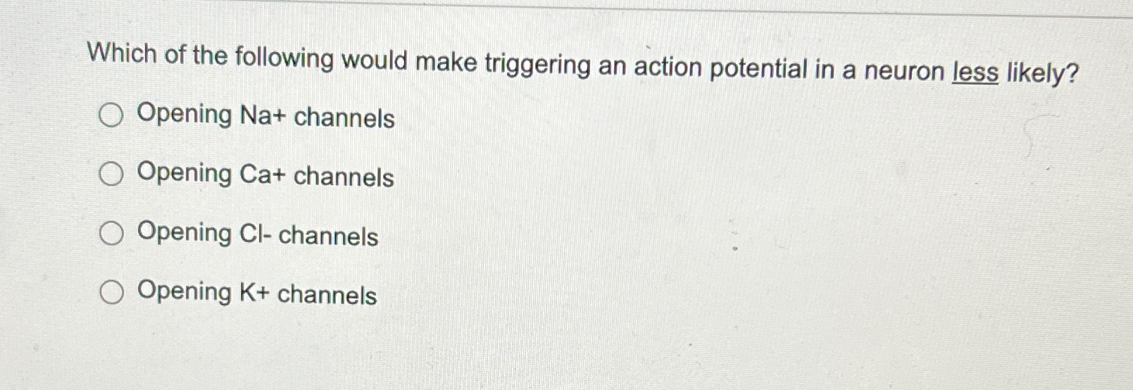 Solved Which of the following would make triggering an | Chegg.com