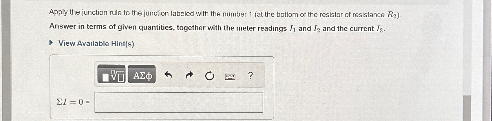 Solved Apply the junction rule to the junction labeled with | Chegg.com