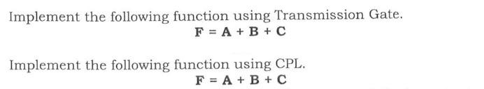Solved Implement the following function using Transmission | Chegg.com