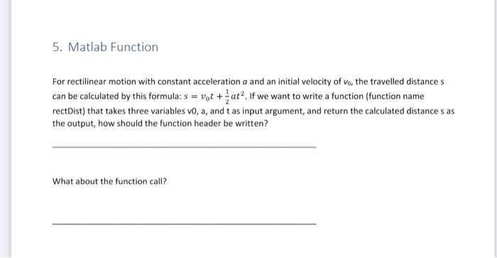 Solved For rectilinear motion with constant acceleration a | Chegg.com