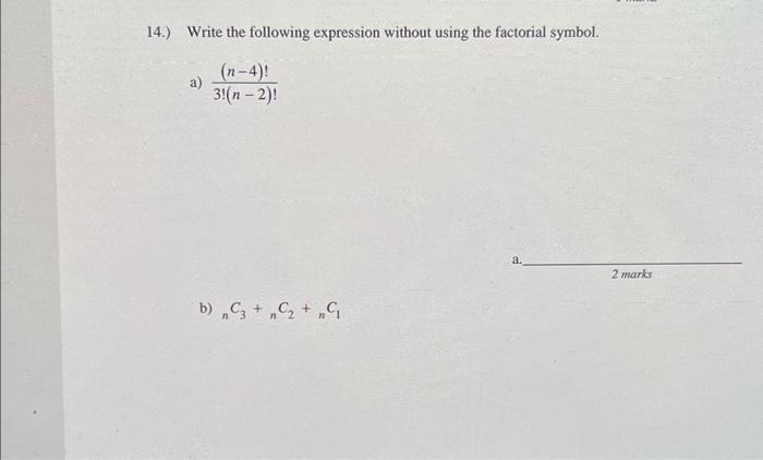 Solved 14.) Write the following expression without using the | Chegg.com