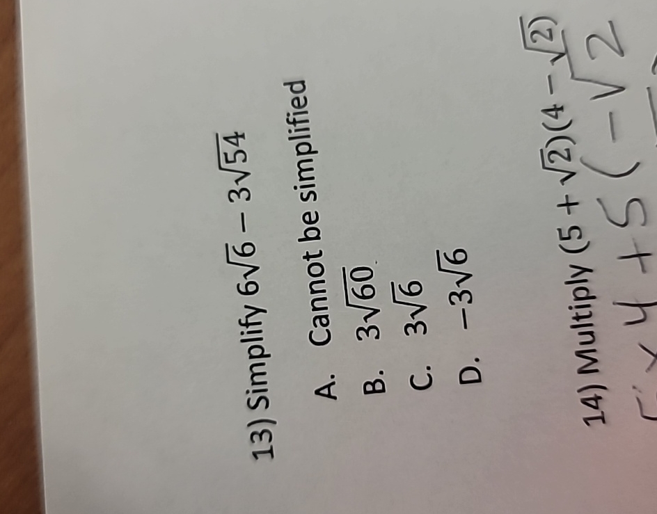 Solved Simplify 662-3542A. ﻿Cannot be | Chegg.com