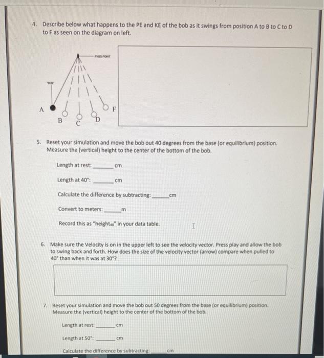 Lab Study: The Pendulum and the Law of the | Chegg.com