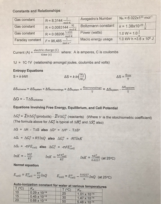 Solved 10. (10 pts) A fuel ce ots) A fuel cell is a galvanic | Chegg.com