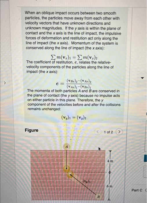 Solved When an oblique impact occurs between two smooth | Chegg.com