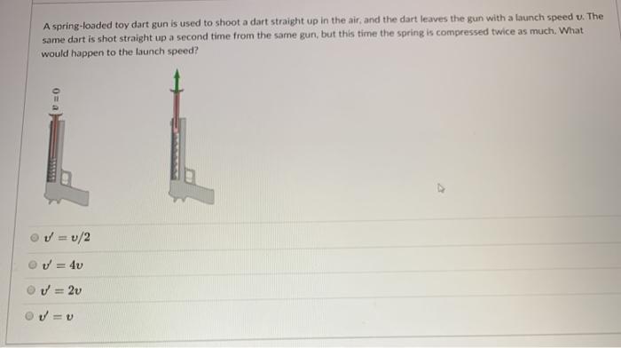 Solved: A Spring-loaded Toy Dart Gun Is Used To Shoot A Da... | Chegg.com