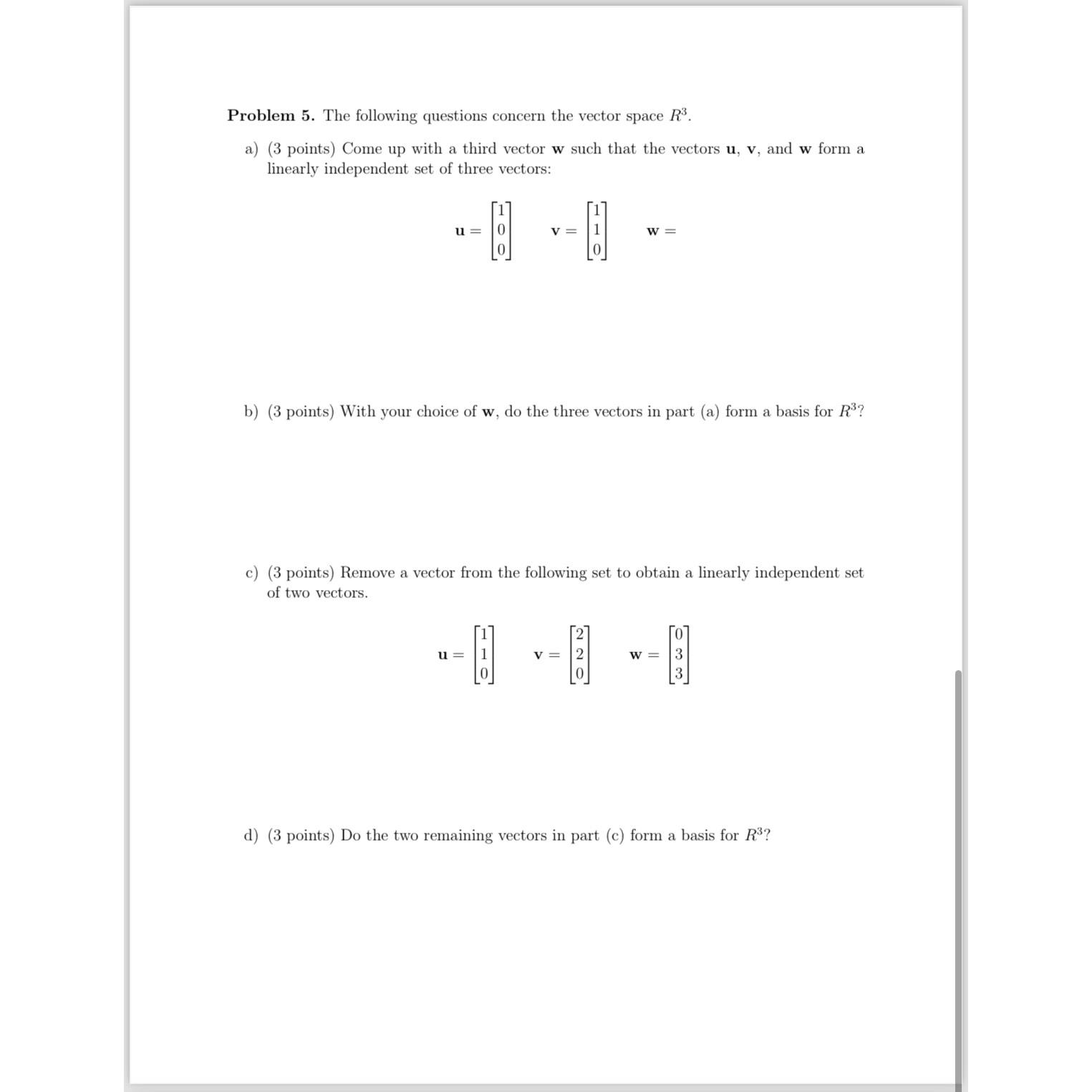 Solved Problem 5. ﻿The following questions concern the | Chegg.com