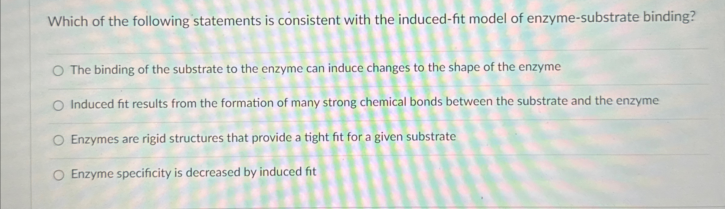 Solved Which of the following statements is consistent with | Chegg.com