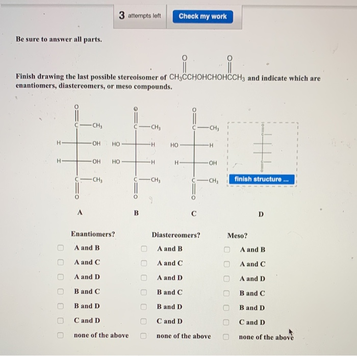 Solved 3 attempts left Check my work Be sure to answer all | Chegg.com