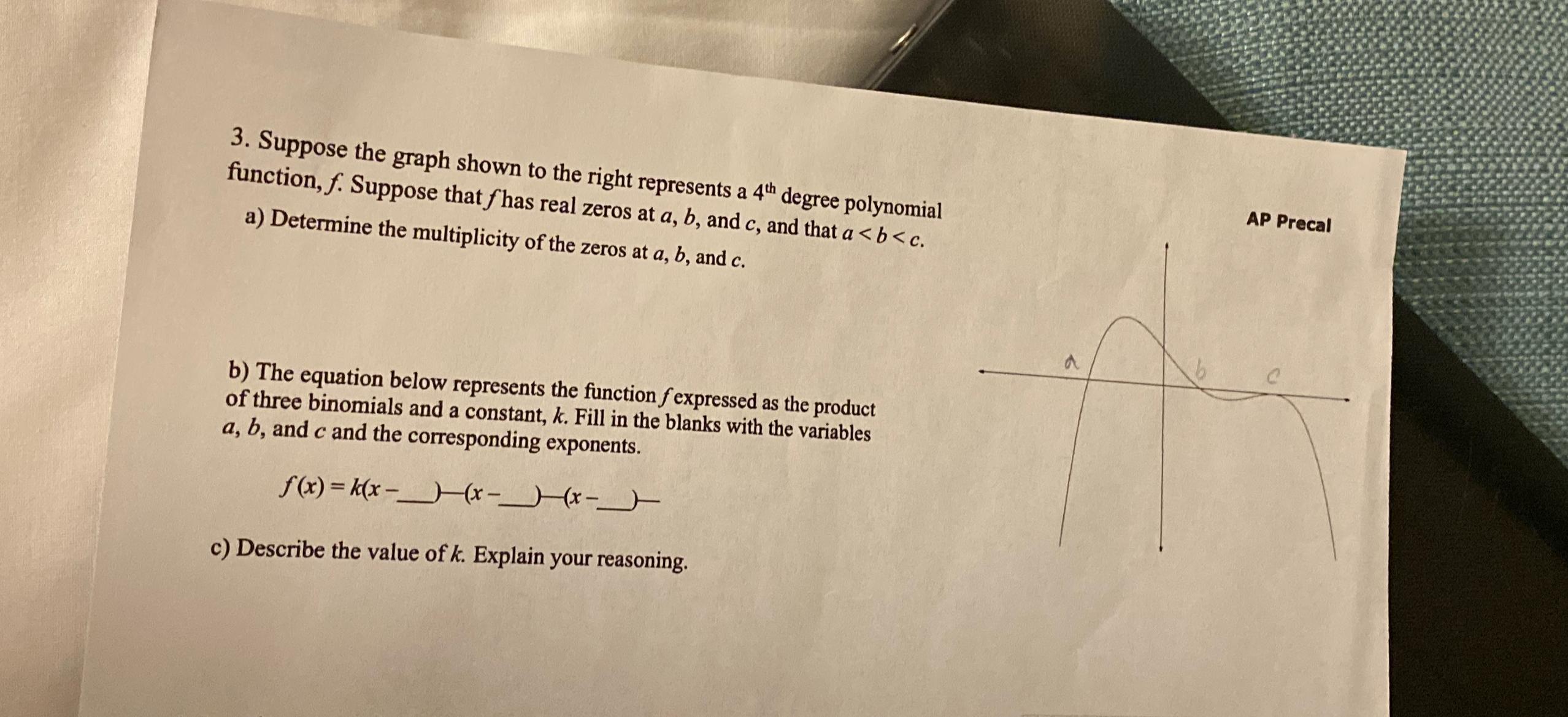 Solved Suppose the graph shown to the right represents a | Chegg.com