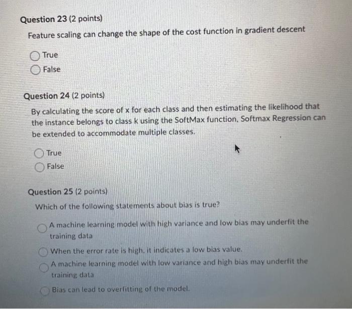 Solved Feature scaling can change the shape of the cost | Chegg.com