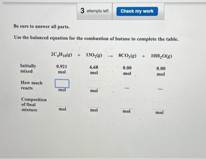 Solved Be sure to answer all parts. Use the balanced | Chegg.com