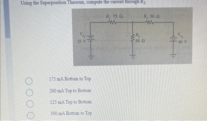 Solved Using the Superposition Theorem, compute the current | Chegg.com