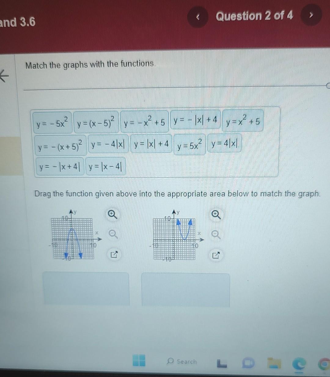 Solved Match the graphs with the functions. | Chegg.com