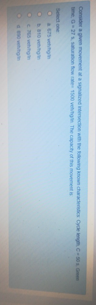 Solved Consider a given movement at a signalized | Chegg.com