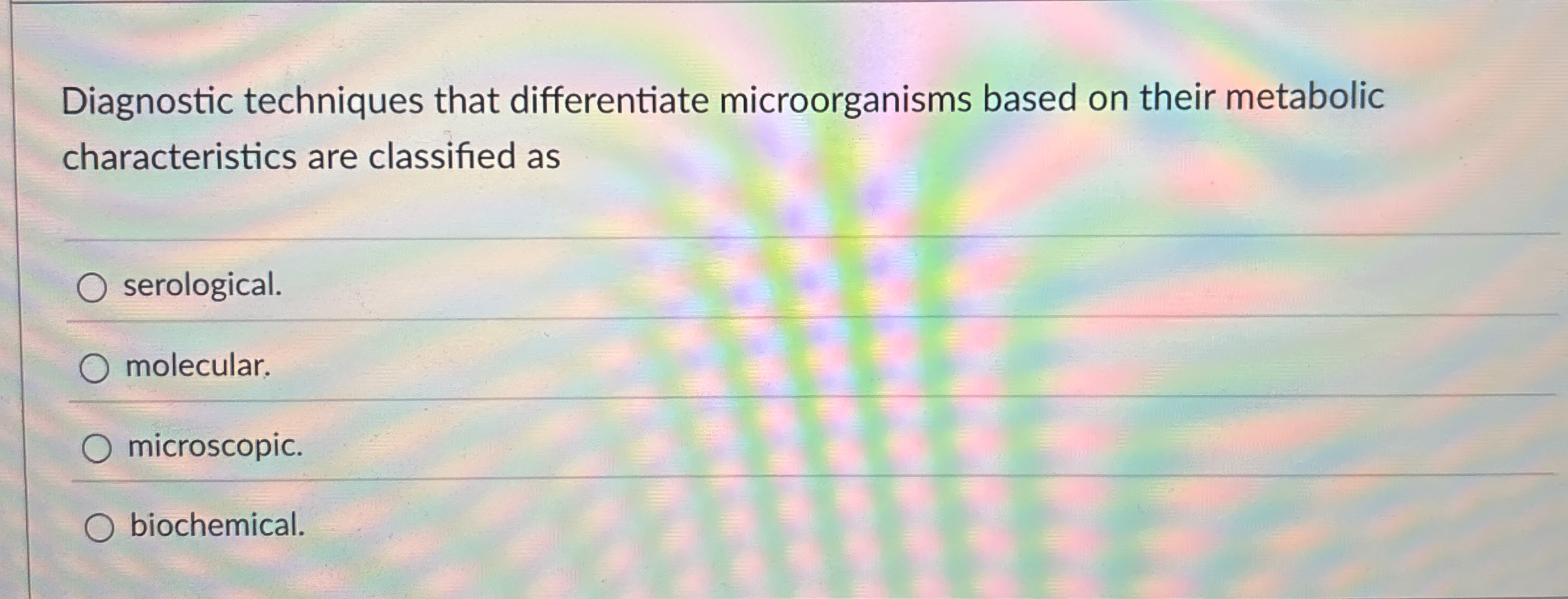 Solved Diagnostic techniques that differentiate | Chegg.com