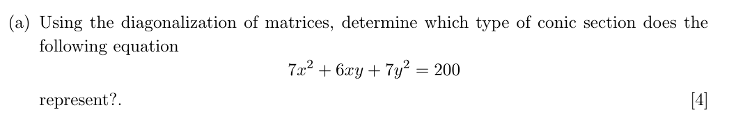 Solved (a) ﻿Using the diagonalization of matrices, determine | Chegg.com