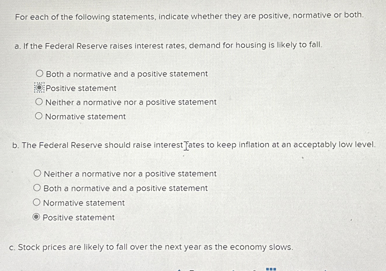 Solved For each of the following statements, indicate | Chegg.com