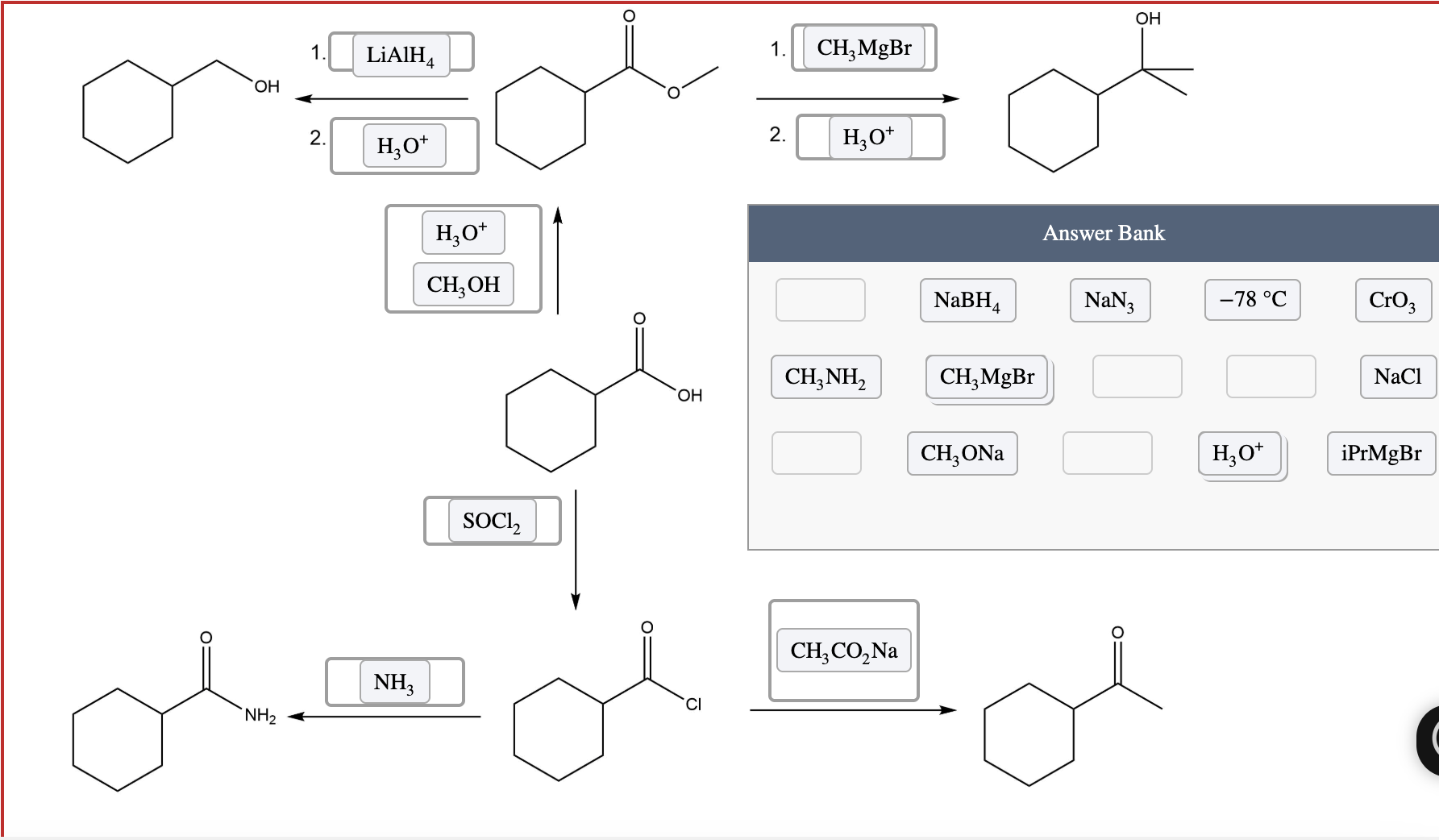 Solved Place the best reagent and conditions in the bins for | Chegg.com