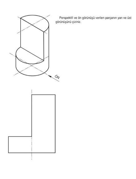 Solved the perspective and front view of the drawing; draw | Chegg.com