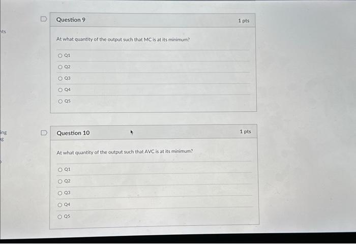 Solved Consider the following graph which shows the cost | Chegg.com