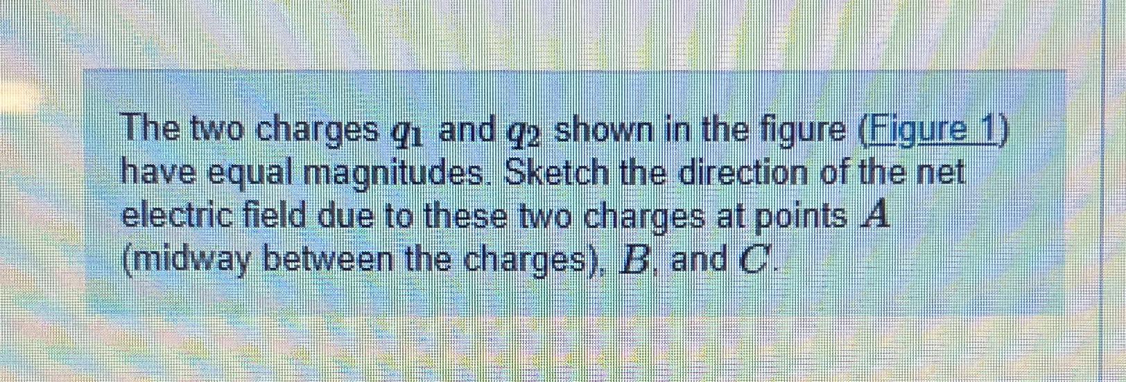The two charges q_(1) and q_(2) shown in the figure | Chegg.com