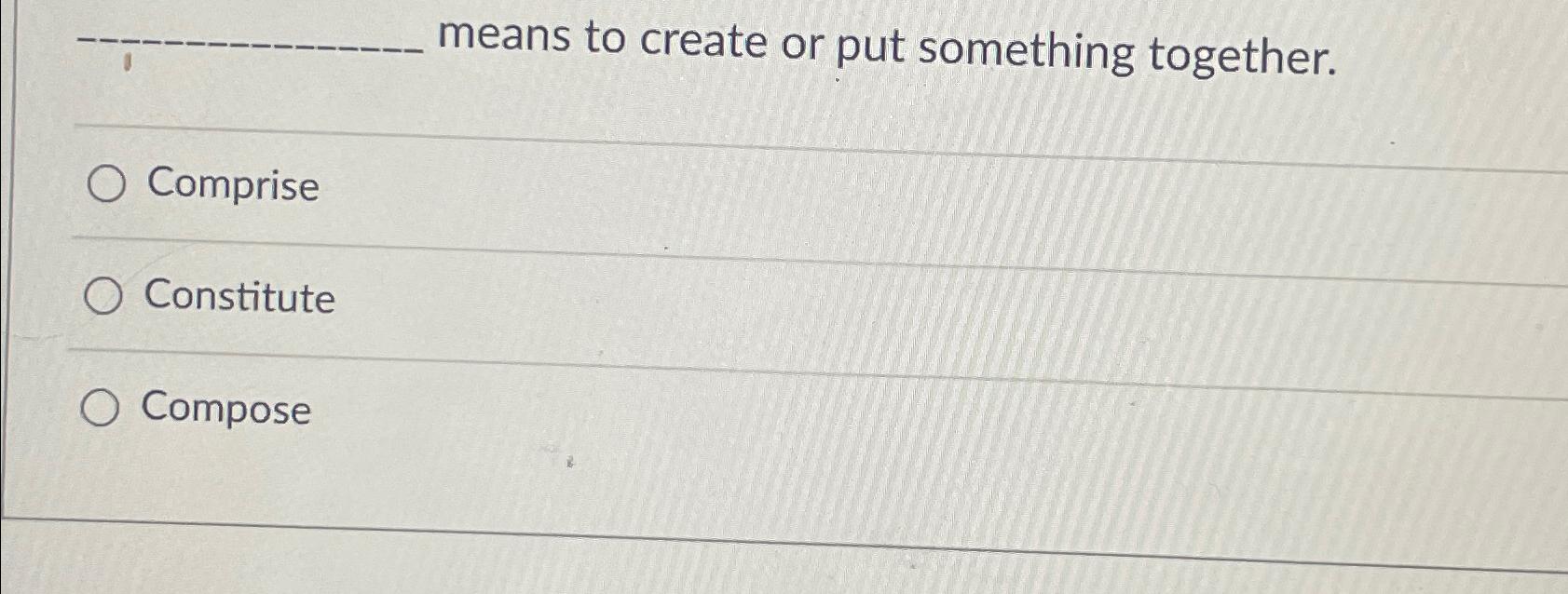 Solved means to create or put something | Chegg.com