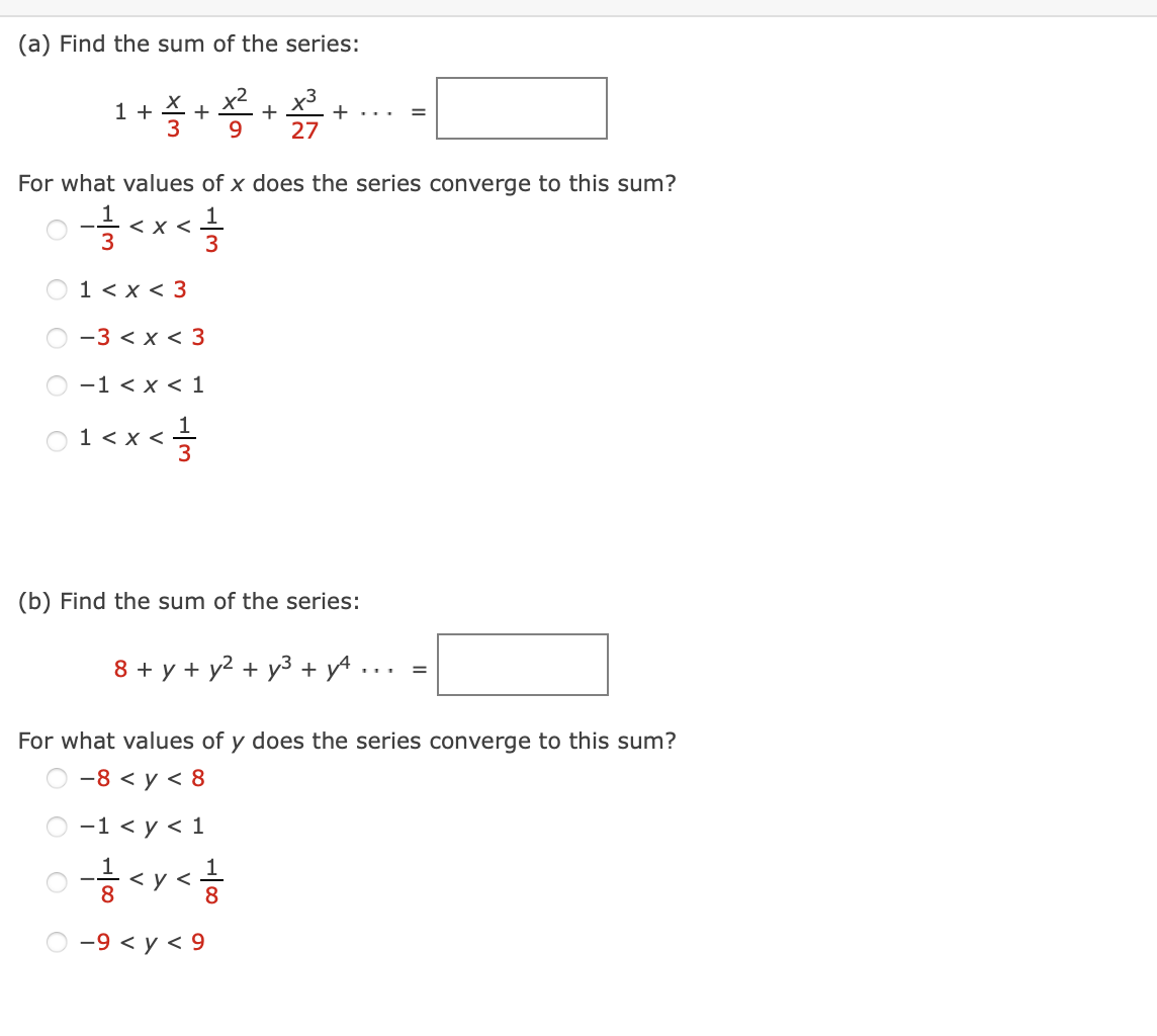 Solved (a) ﻿Find the sum of the | Chegg.com