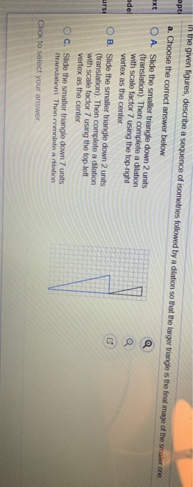 Solved in the given figures, describe a sequence of | Chegg.com