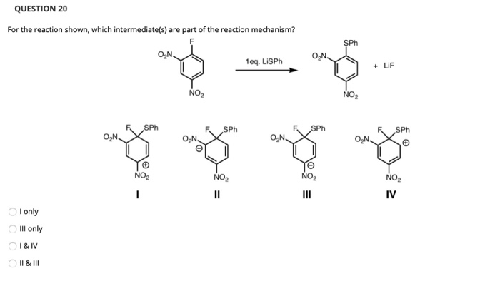 Solved QUESTION 20 For the reaction shown, which | Chegg.com