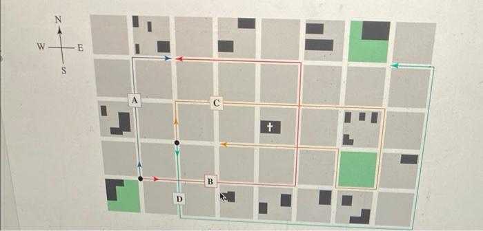 Solved the colored lines in the figure represent paths taken | Chegg.com