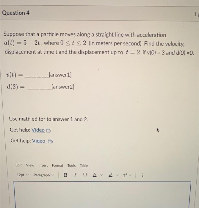 Solved Suppose that a particle moves along a straight line | Chegg.com