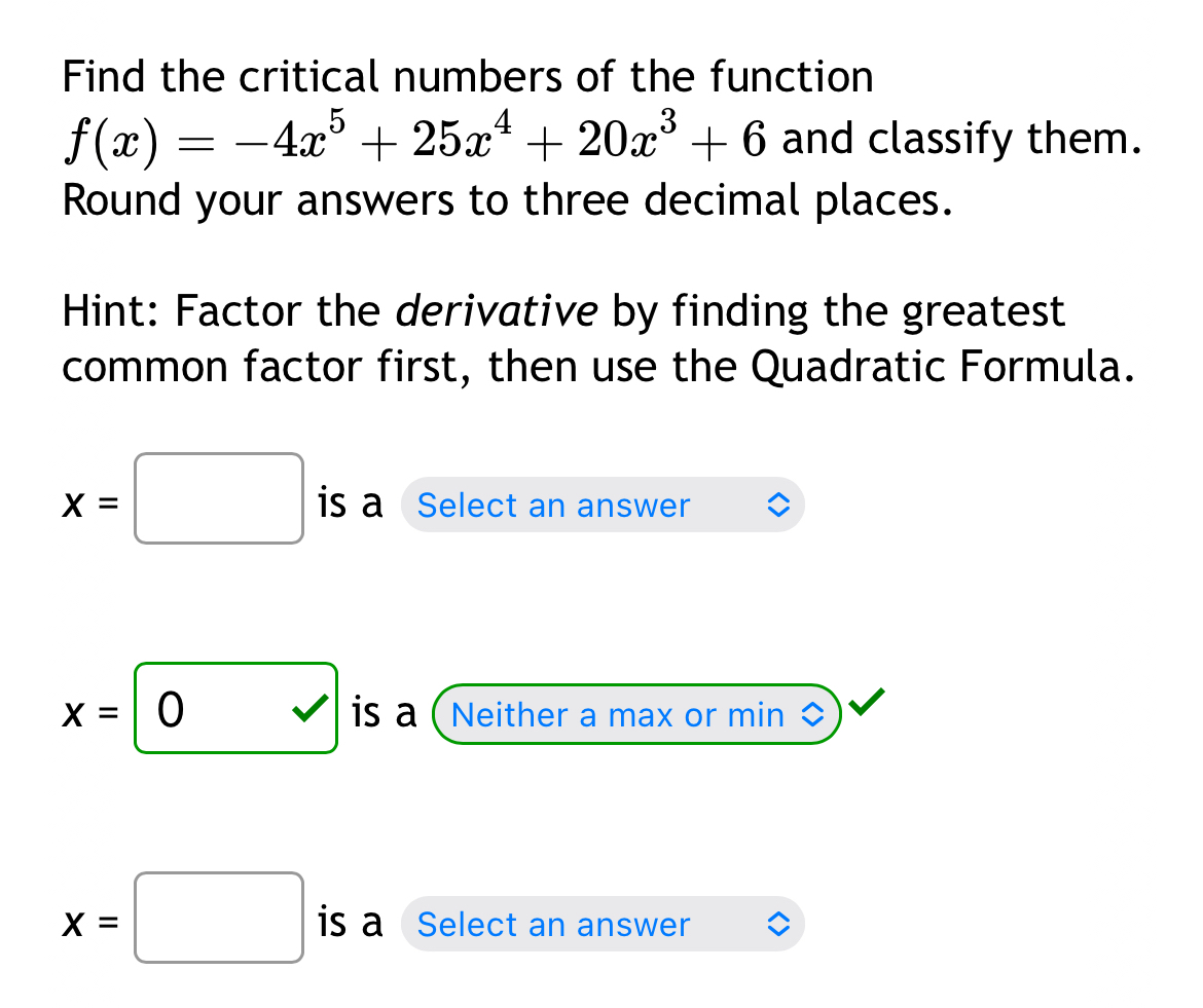 Solved Find the critical numbers of the function | Chegg.com