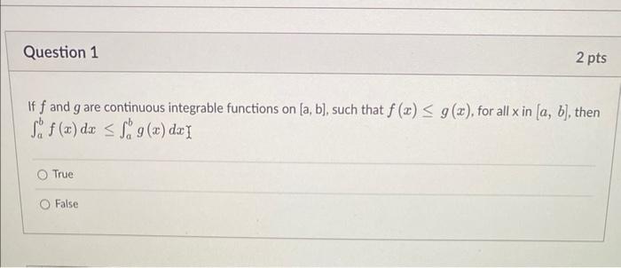 Solved If f and g are continuous integrable functions on | Chegg.com