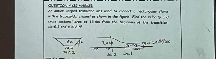 QUESTION 4 (25 MARKS): An outlet warped transition | Chegg.com