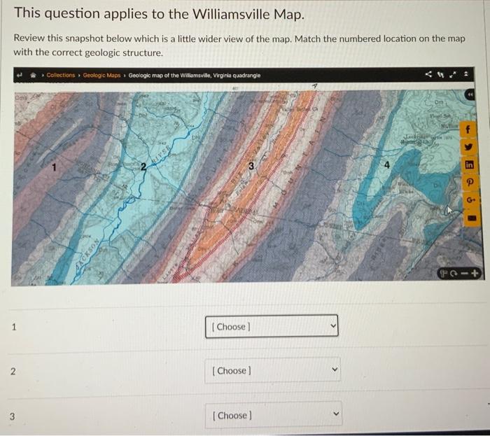 Solved This question applies to the Williamsville Map. | Chegg.com