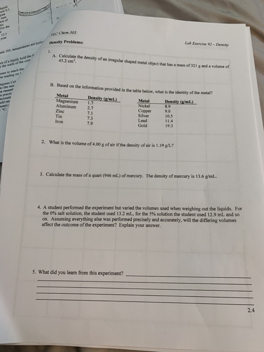 Solved chem 305 Not sure what the question on #4 is asking | Chegg.com