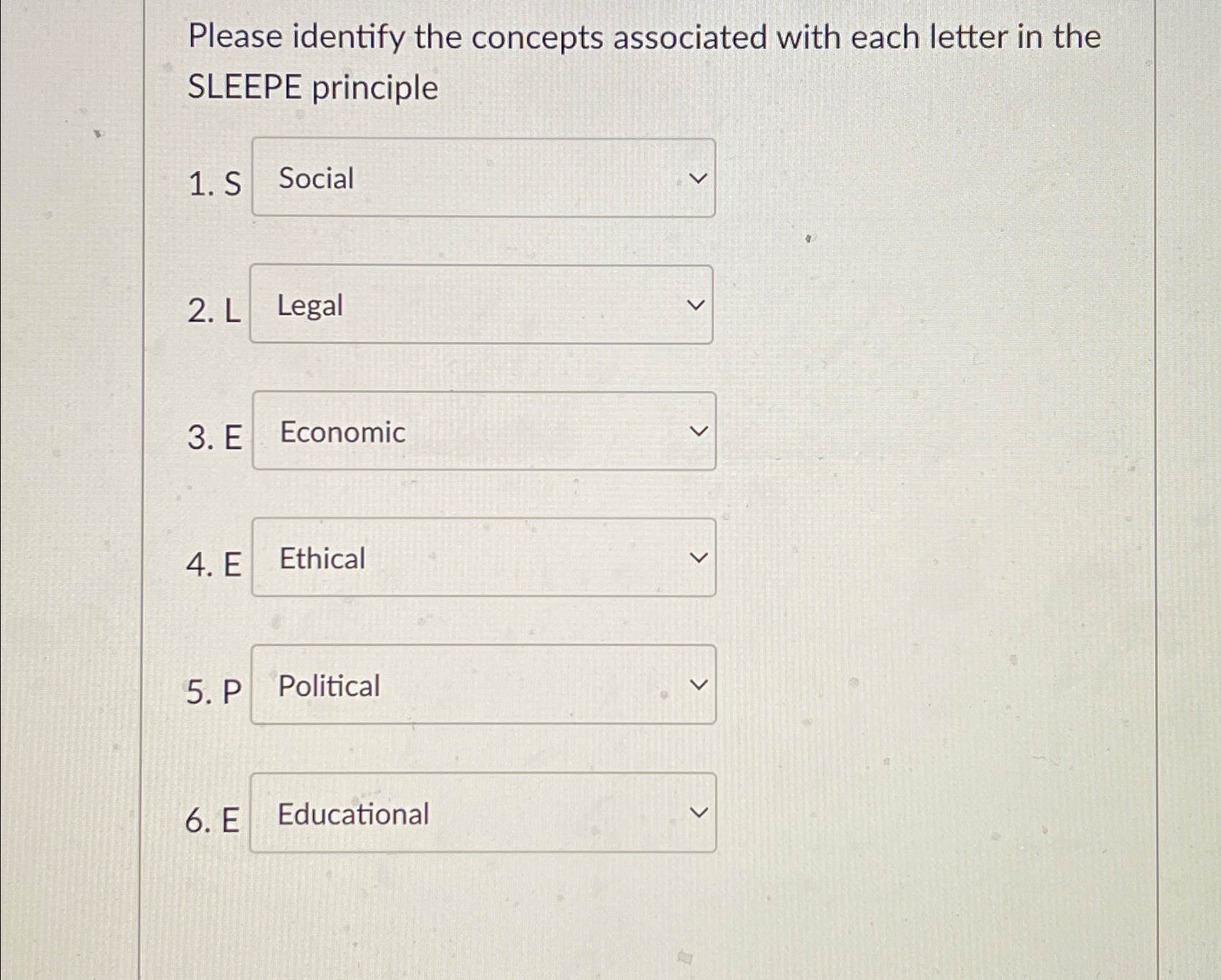 Solved Please identify the concepts associated with each | Chegg.com