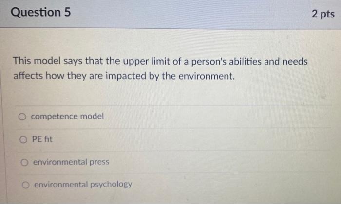 Solved Question 5 2 pts This model says that the upper limit | Chegg.com
