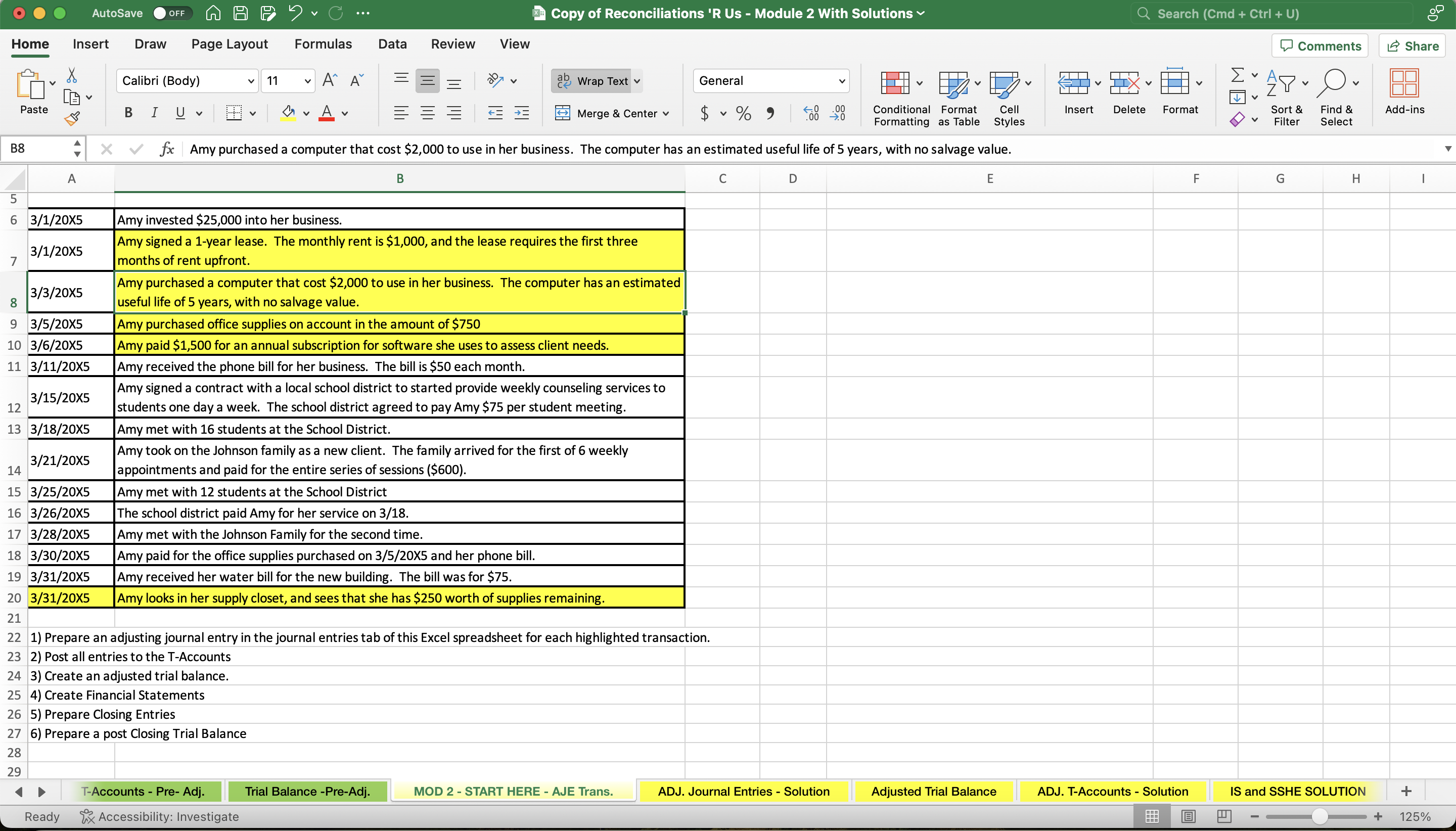 Solved Prepare an adjusting journal entry in the journal | Chegg.com